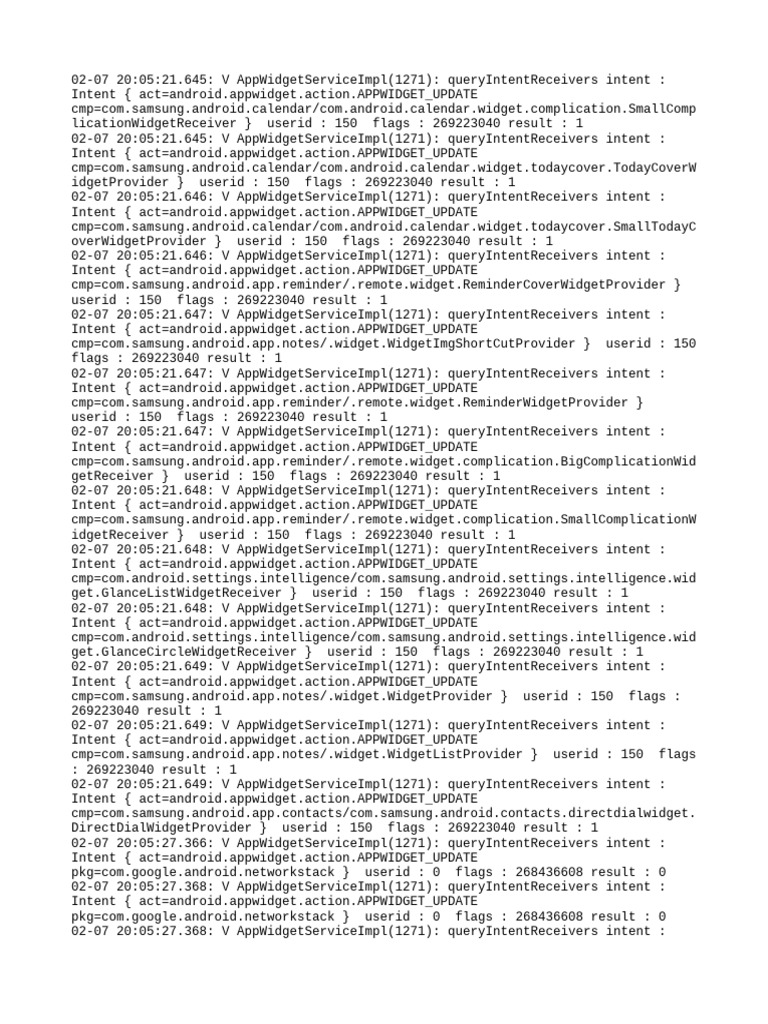 Appwidget History Log1 | PDF | Embedded Linux Distributions | Mobile Linux