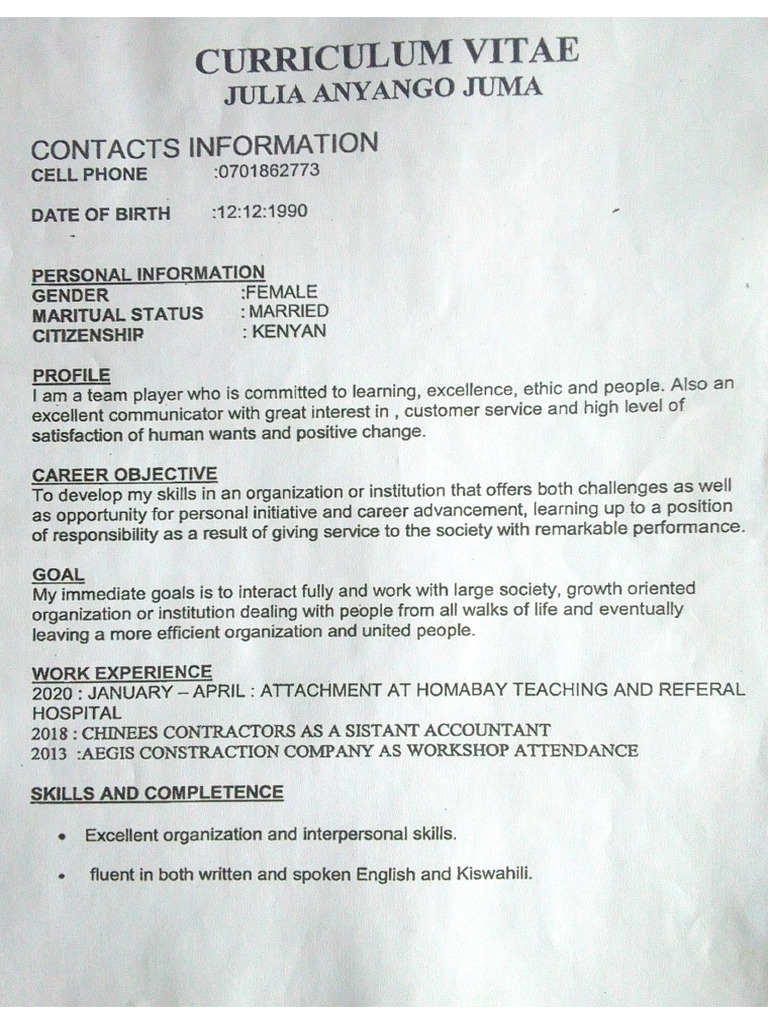 Julia CV and Certificates | PDF