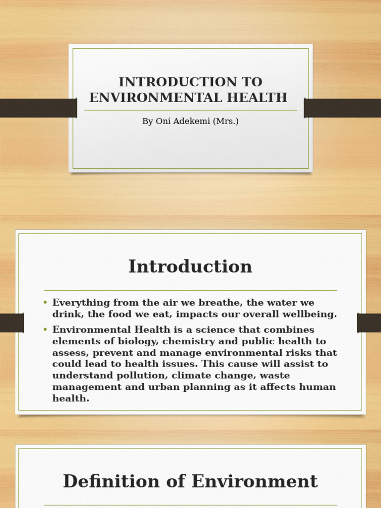 Understanding Environmental Health Basics | PDF | Water Pollution | Waste