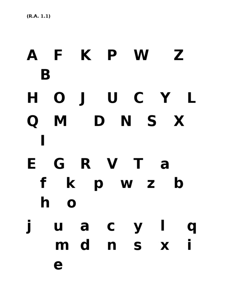 Letters for Letter Identification Assessment | PDF