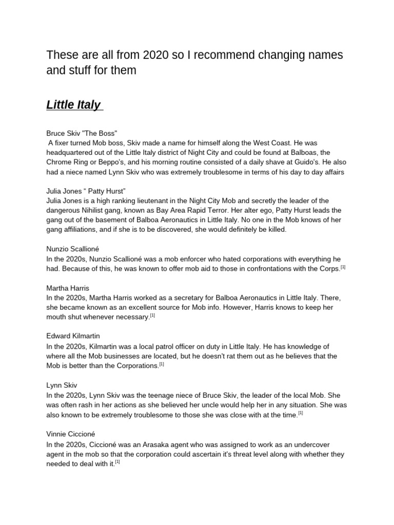 People of Night City (1) | PDF