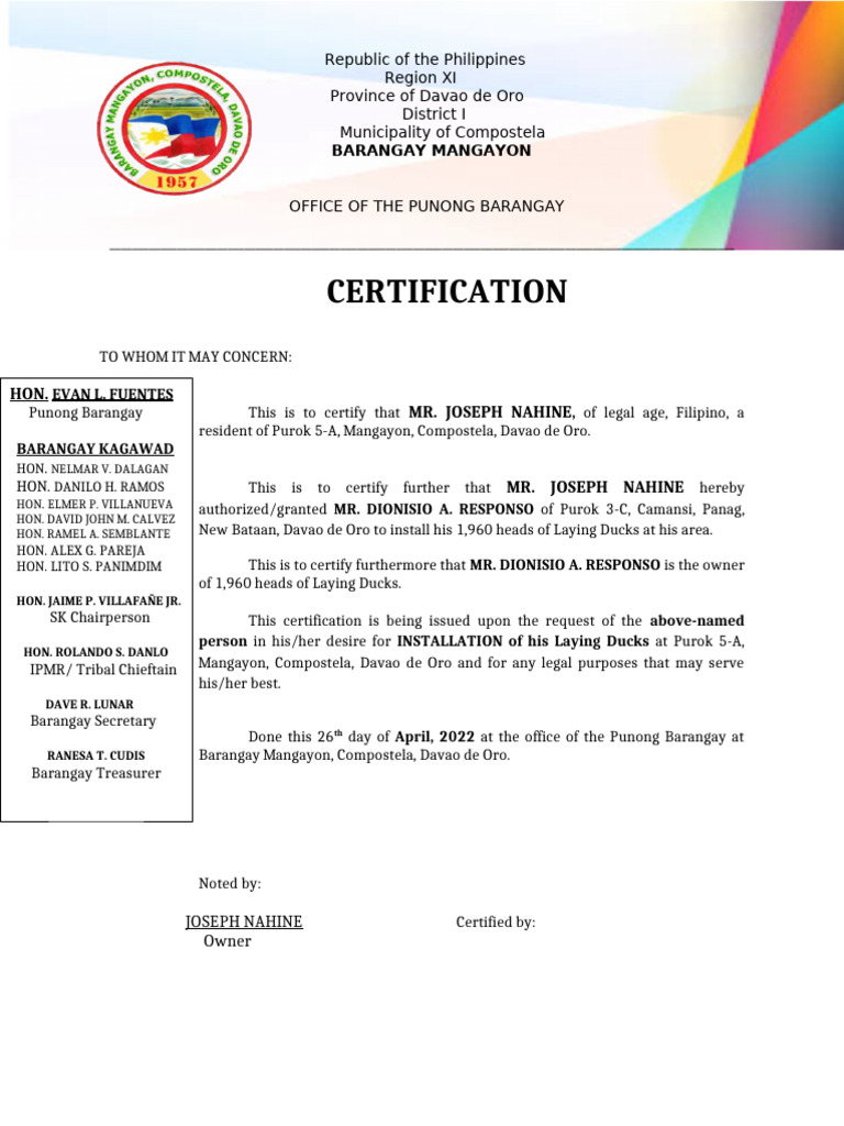 Permit To Transport PIGS | PDF | Philippines