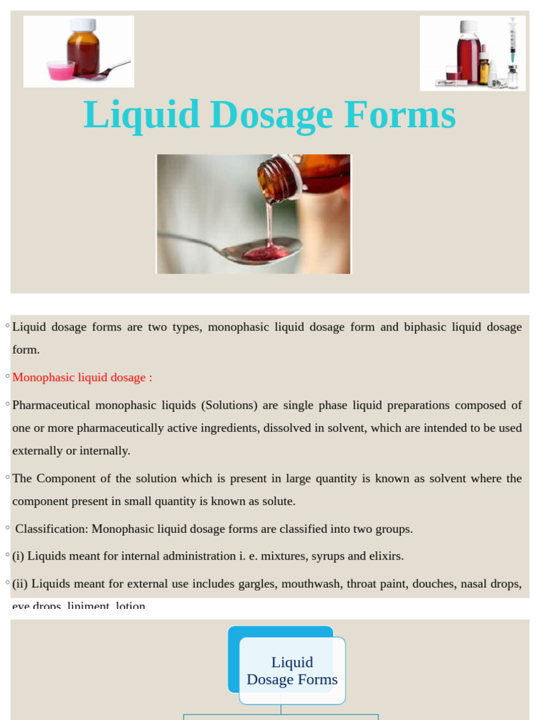 Liquid Dosage Forms | PDF | Glycerol | Pharmaceutical Formulation