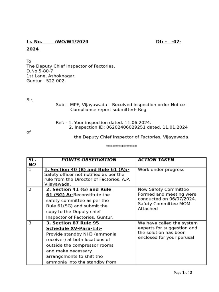 MPF-Compliance Letter | PDF | Mechanical Engineering