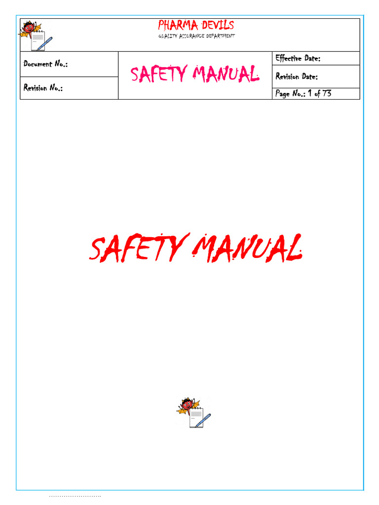 Pharma Devils Safety Manual Overview | PDF | Fires | Combustion