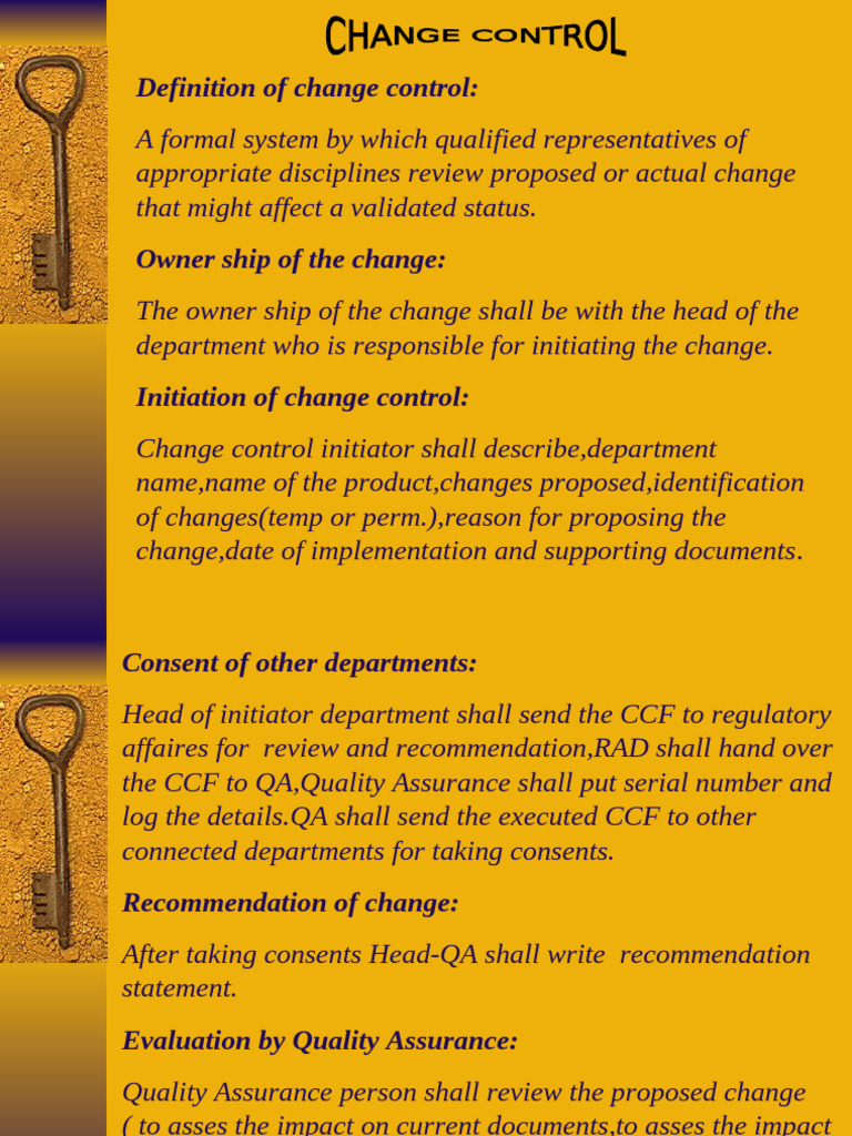 change control | PDF | Verification And Validation