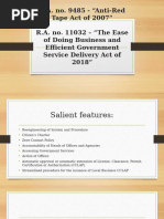 ARTA Briefer On RA No. 11032 | PDF | Fire Safety | License