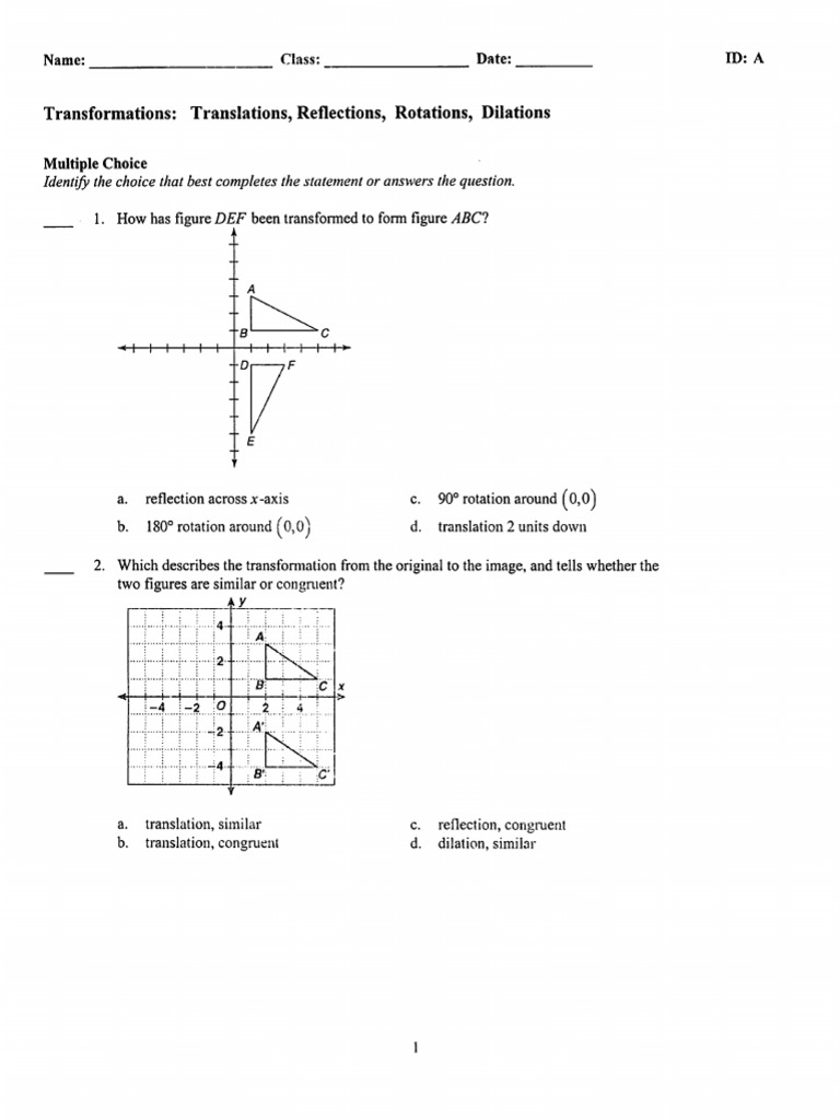 Module 9 Transformations | PDF