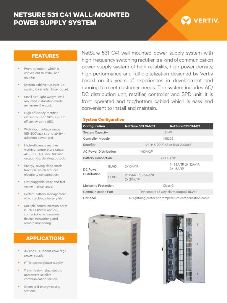Netsure 531 c41 Datasheet | PDF | Power Supply | Rectifier