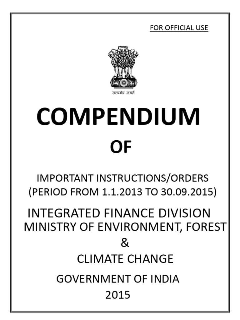 Confirm Final Compendium | PDF | Government Of India | Government