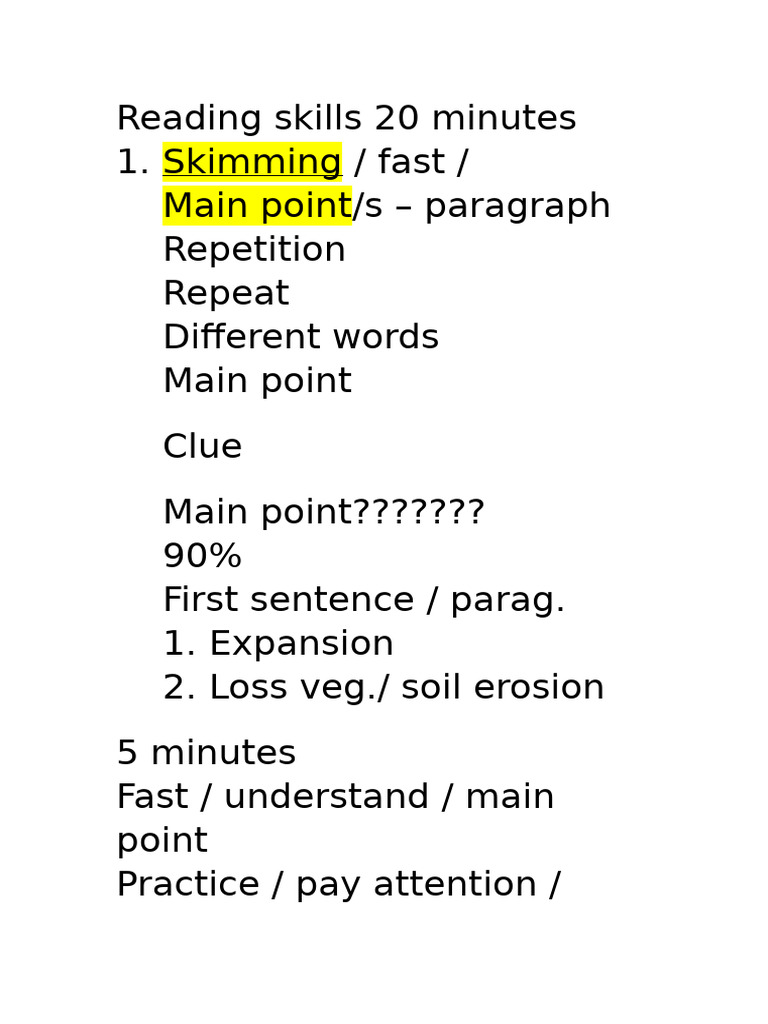 Reading Skills for English Learners | PDF
