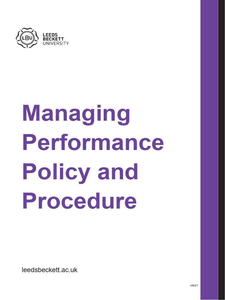 Managing Performance Policy Overview | PDF | Employment | Human Resources