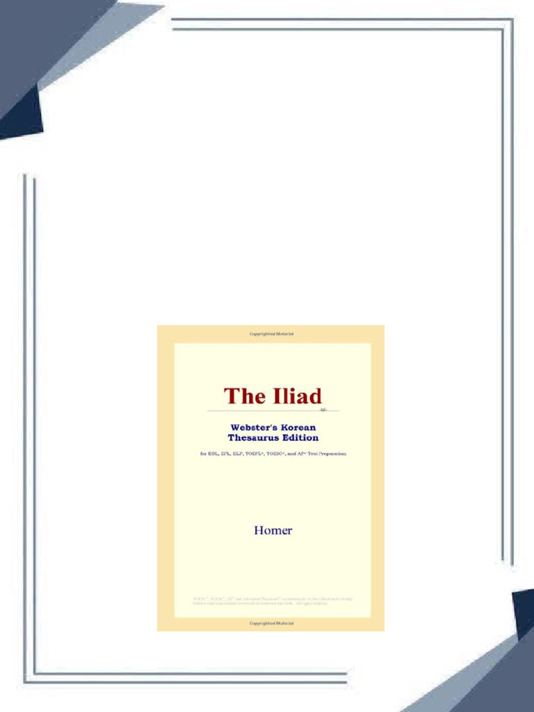 The Iliad Webster s Korean Thesaurus Edition Homer All Chapters Instant Download | PDF ...