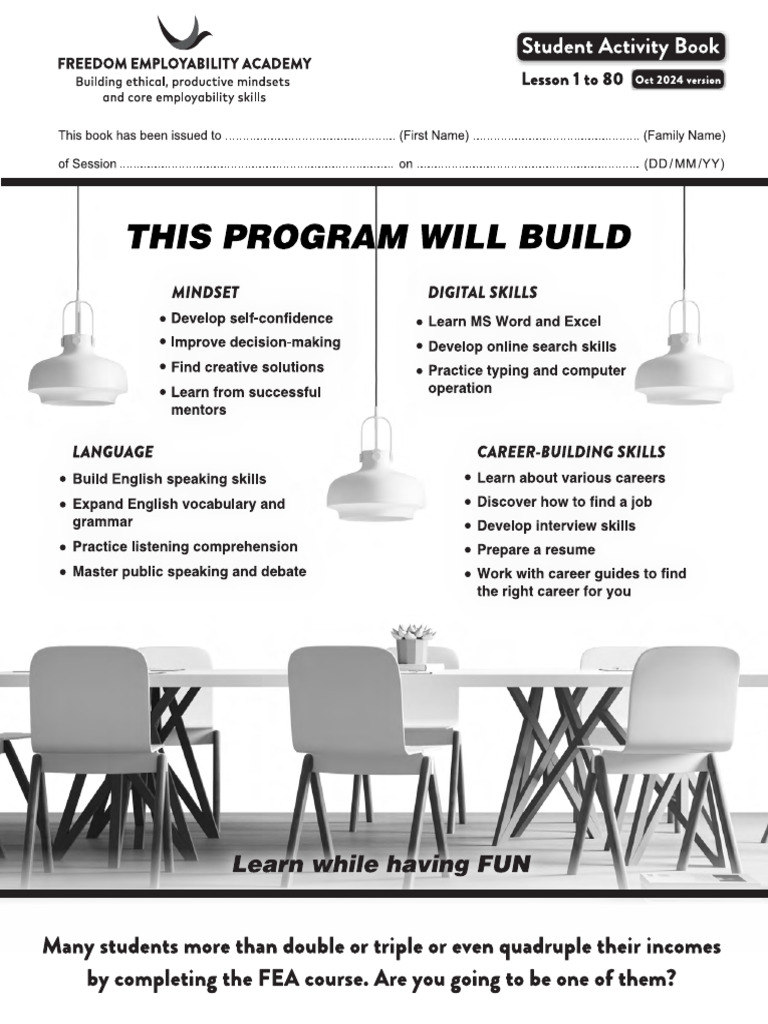 Student Activity Book Lessons 1 To 80 | PDF