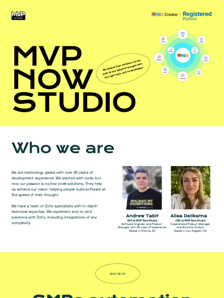MVP NOW STUDIO Presentation | PDF | Business | Computing