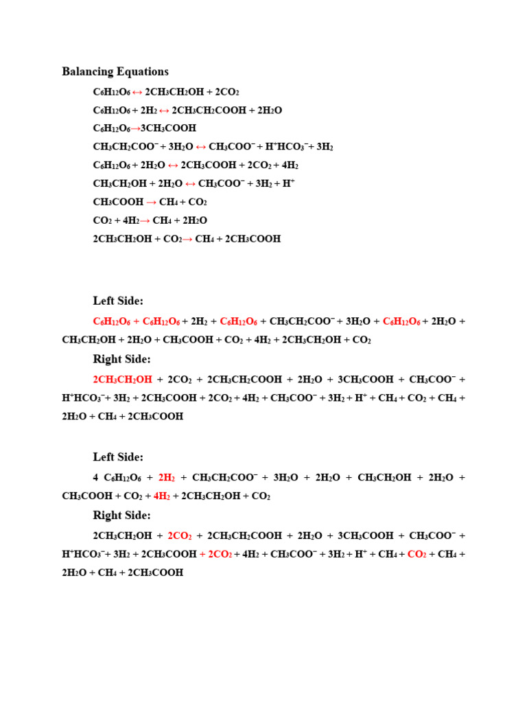 Chemical Equation Balancing Guide | PDF