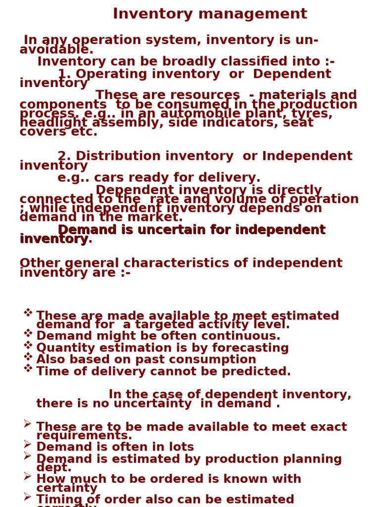 Understanding Inventory Management Types | PDF