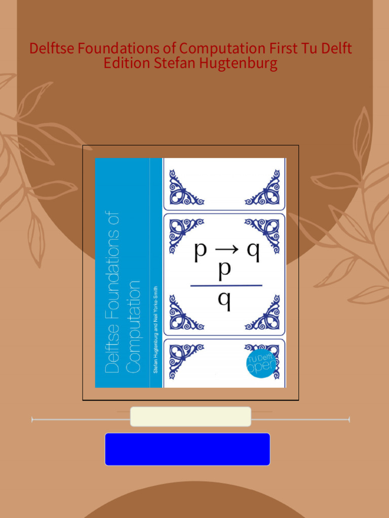 Download Delftse Foundations of Computation First Tu Delft Edition Stefan Hugtenburg ebook file ...