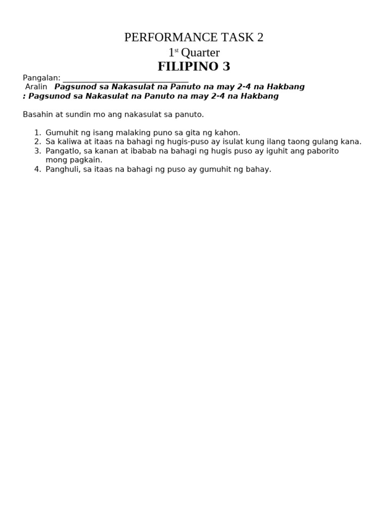 Performance Task 2 | PDF