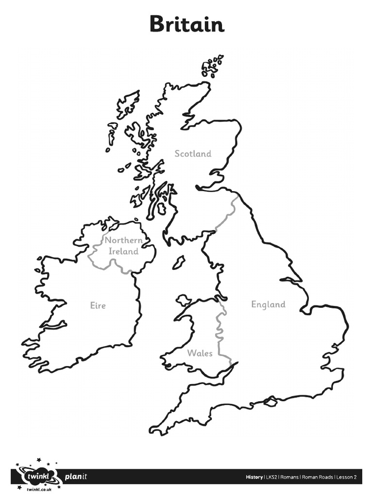 Activity Sheet Blank Map of Britain | PDF