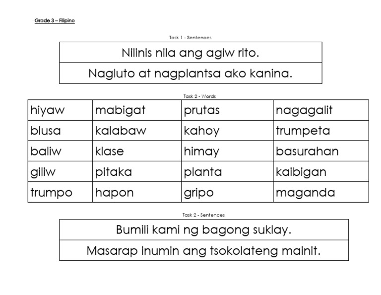 Filipino g3 Bosy Crla | PDF
