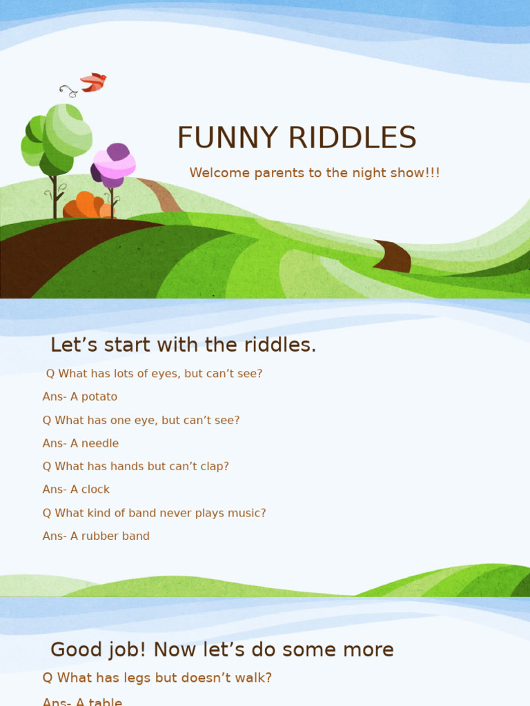 Funny Riddles for Parents and Kids | PDF