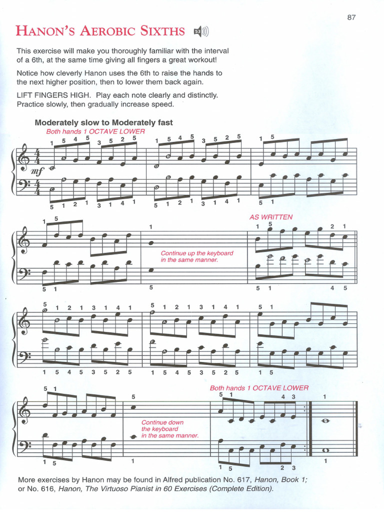 Hannon ex 1-3-6 | PDF