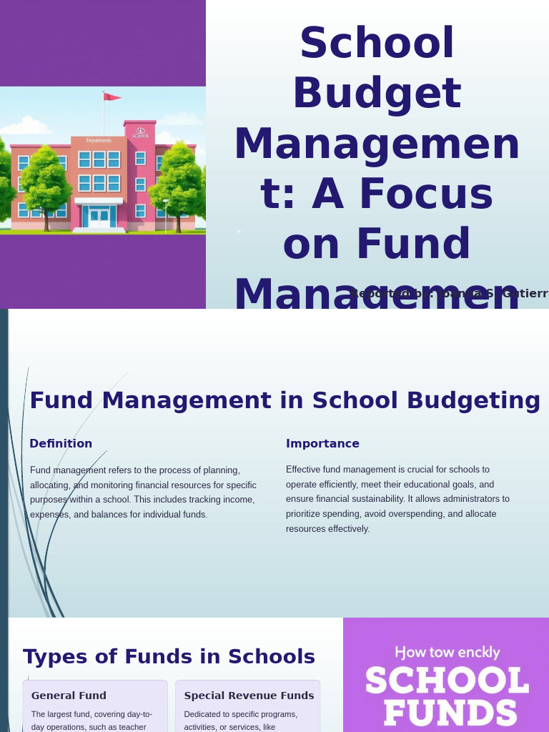 School Budget Management A Focus On Fund Management | PDF | Budget | Asset Management