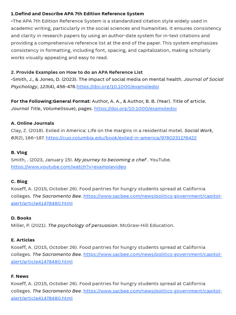 Apa 7th Edition Reference Guide Pdf