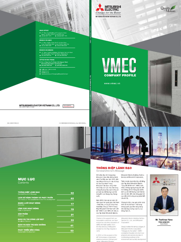 Profile Mitsubishi Elevator Vietnam VMEC | PDF
