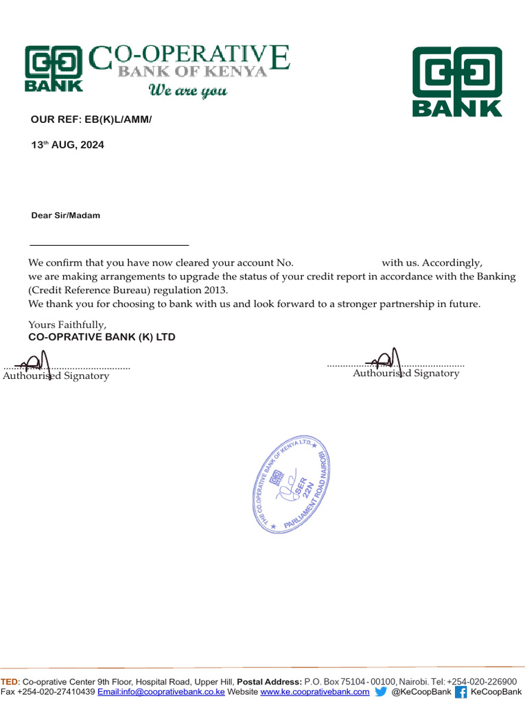 Bank Letter | PDF