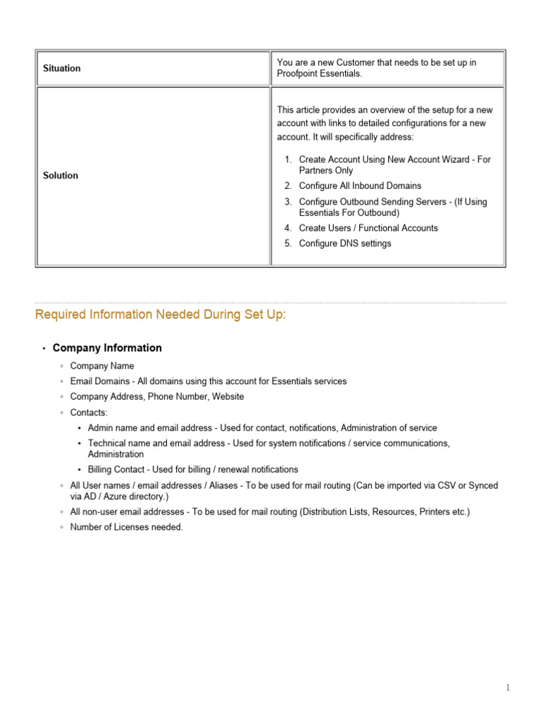 Setting Up A New Account in Proofpoint Essentials | PDF | Domain Name ...