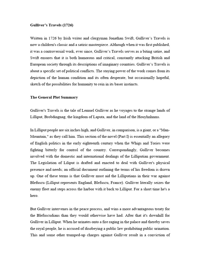 Satirical Adventures for Adults | PDF | Gulliver's Travels
