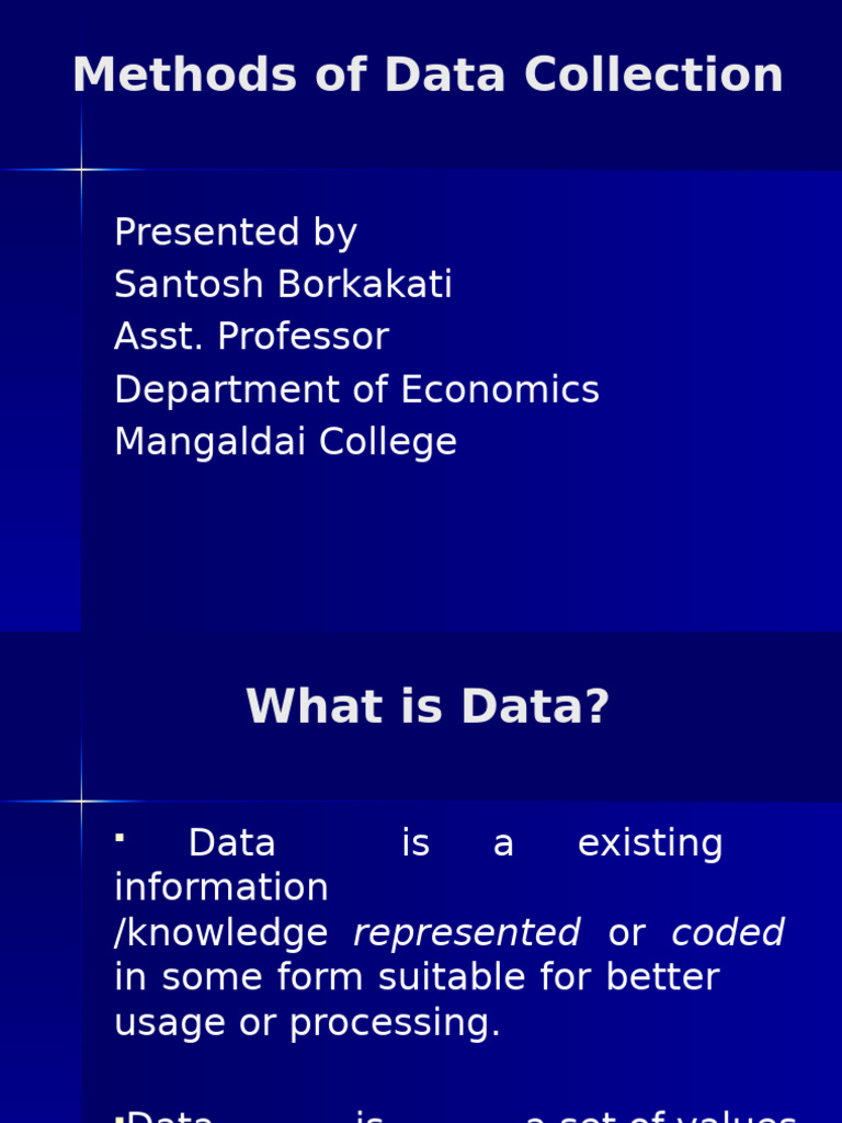 Metho of Data Collection | PDF | Level Of Measurement | Categorical ...