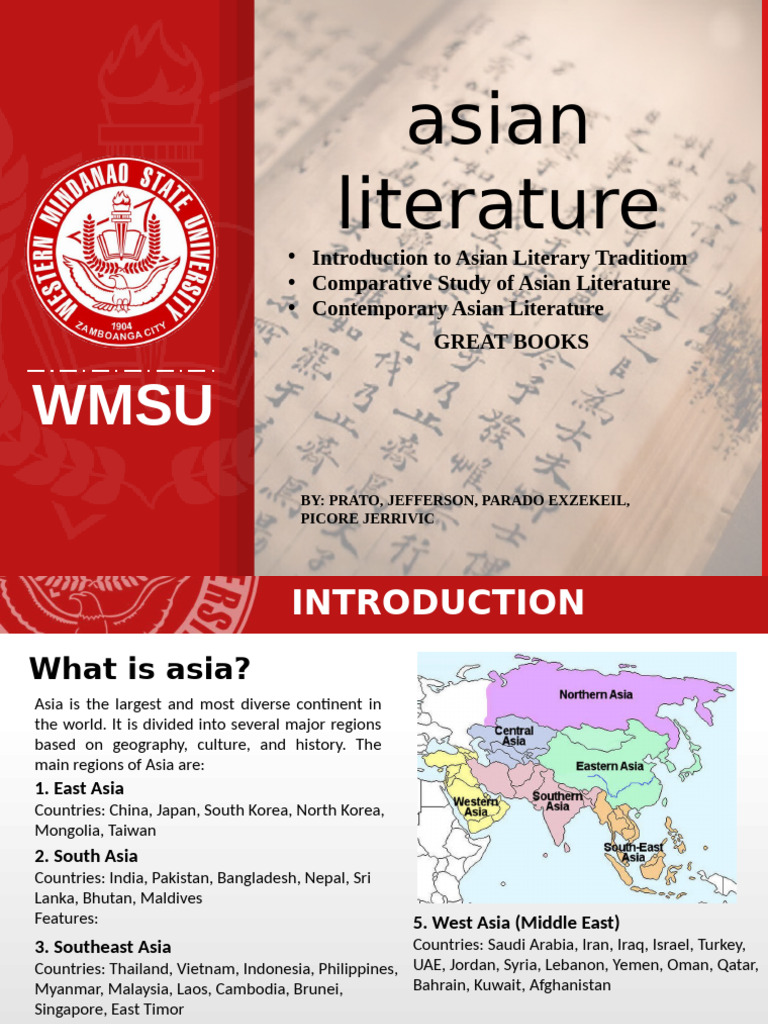 Overview of Asian Literary Traditions | PDF | Asia | Narrative