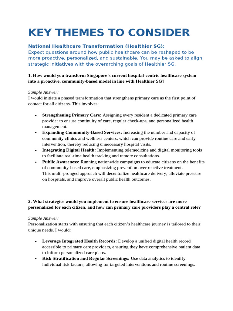 Hospital Interview Q&A Practice | PDF | Sustainability | Health Care