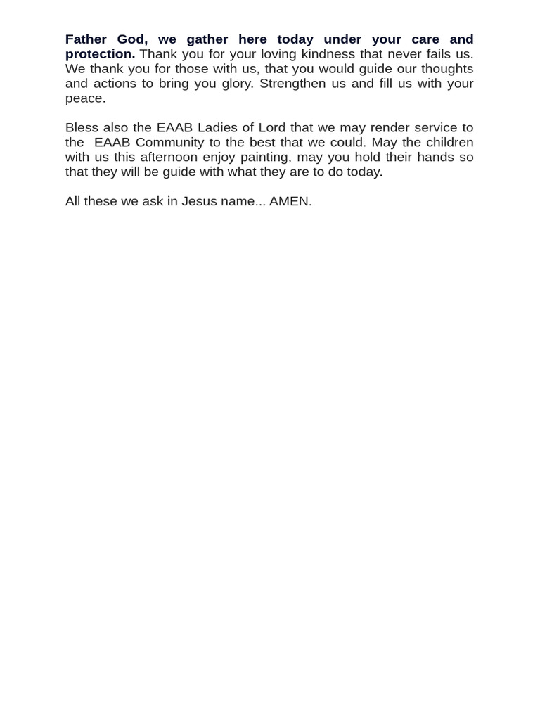 Gathering in Jesus' Name: A Prayer | PDF | Jesus | Last Supper