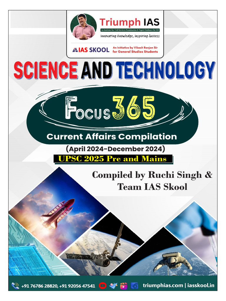 UPSC Science & Tech Current Affairs 2024 | PDF | Elementary Particle ...