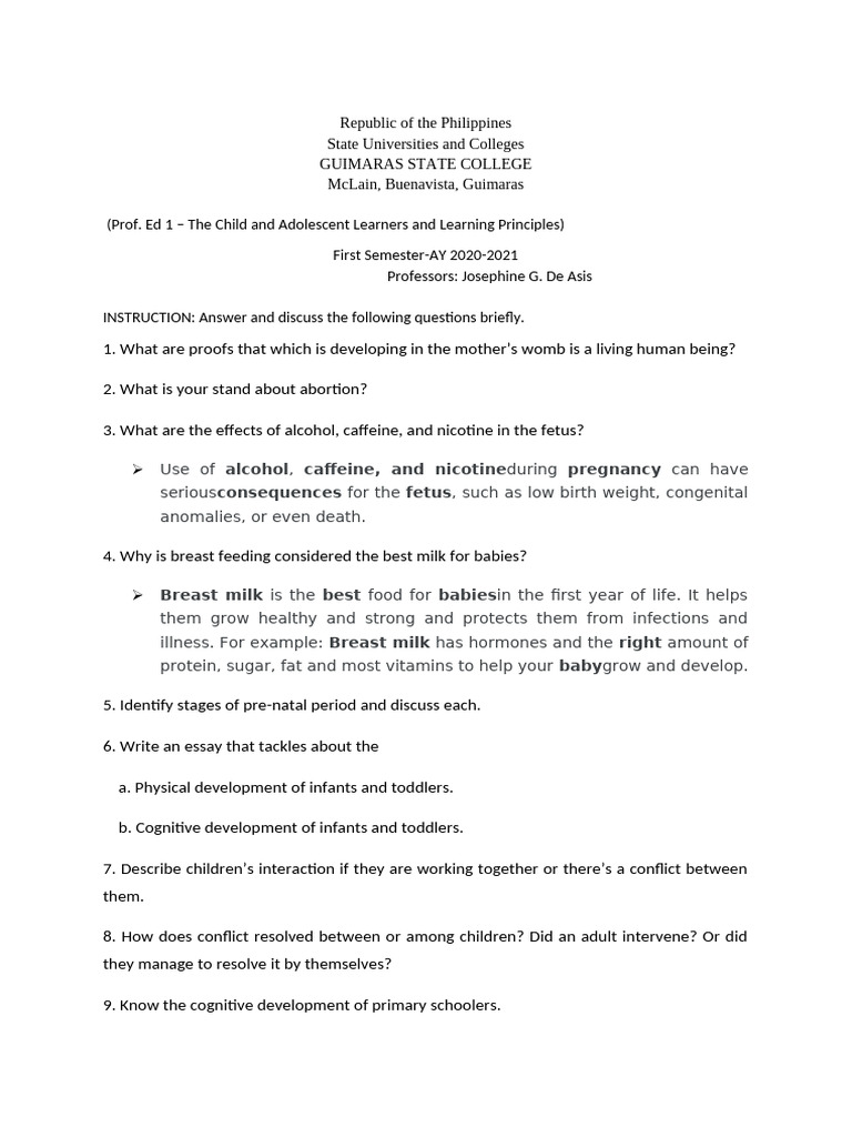 Adolescent Assessment | PDF