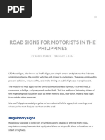Road Traffic Signs (Tagalog) | PDF | Traffic | Land Transport