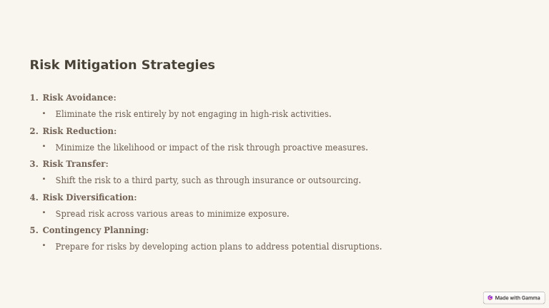 Key Risk Mitigation Strategies Explained | PDF