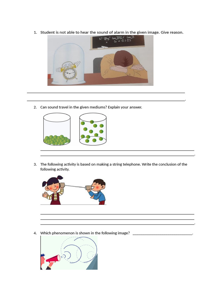 Sound and String Telephone Activities | PDF