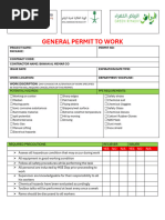 General Work Permit Format | PDF