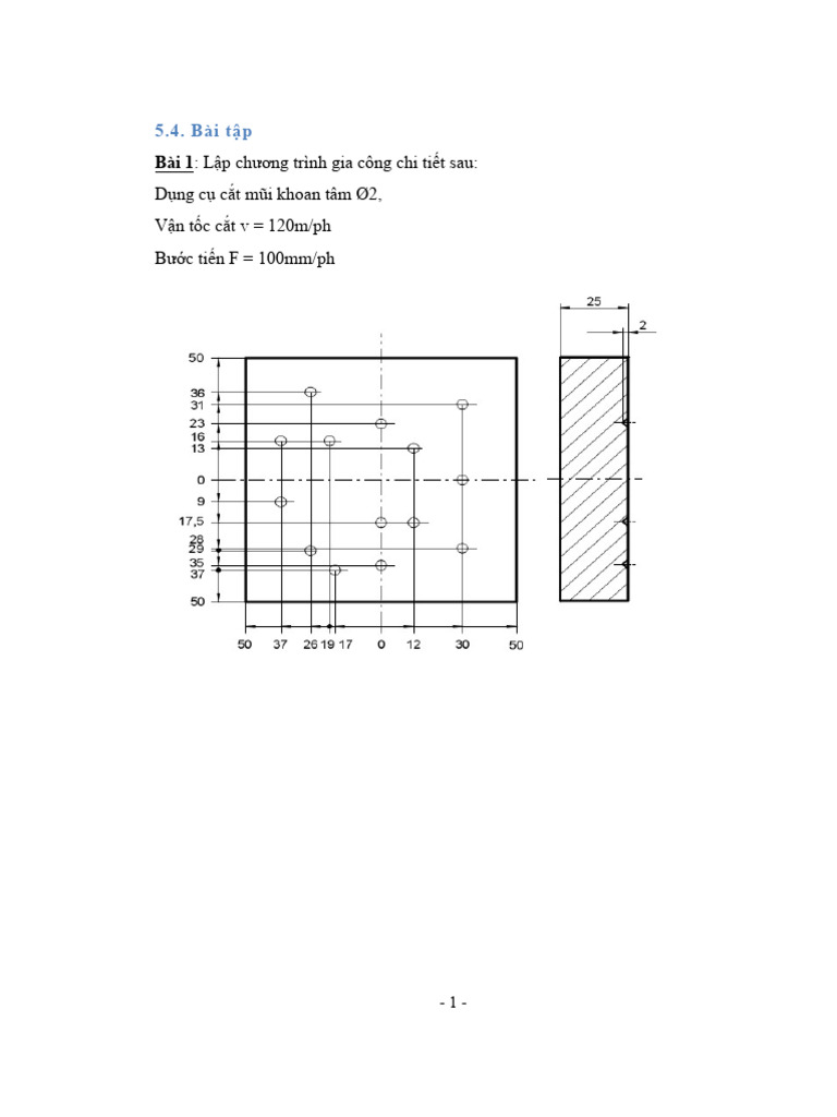 Bai Tap - Phay CNC | PDF