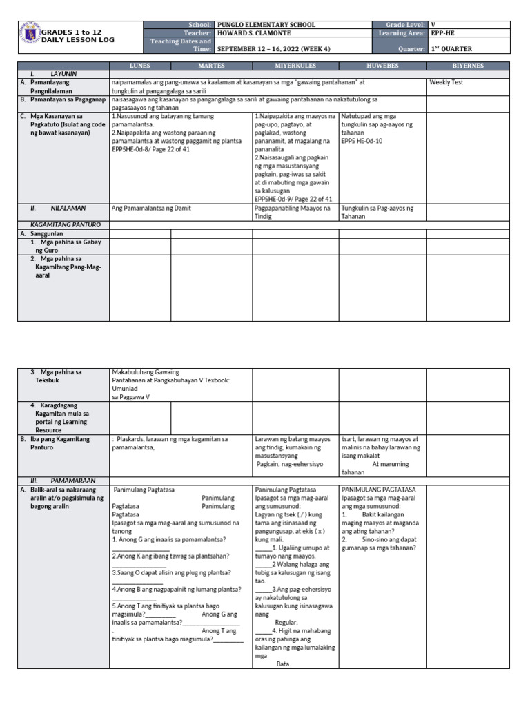 DLL_EPP 5_Q1_W4 | PDF