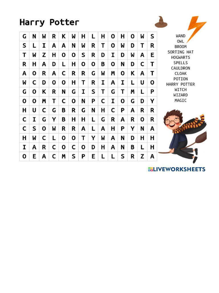 Harry Potter Wordsearch 10 Years | PDF