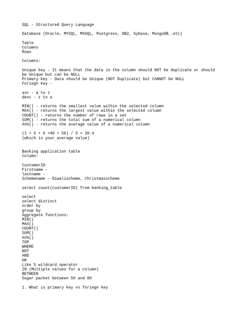 Database Queries | PDF