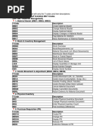 SAP MM Master Data T-Code List | PDF | Computers