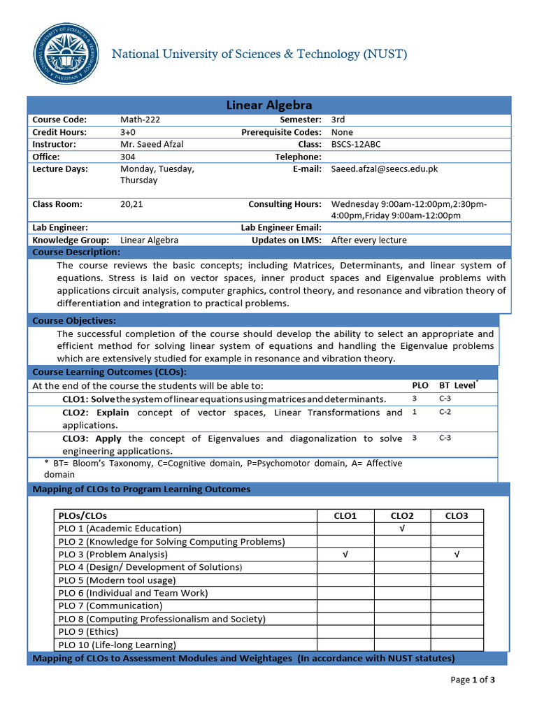 129947539 MATH 222,Linear Algebra Compressed | PDF | Eigenvalues And Eigenvectors | Matrix ...