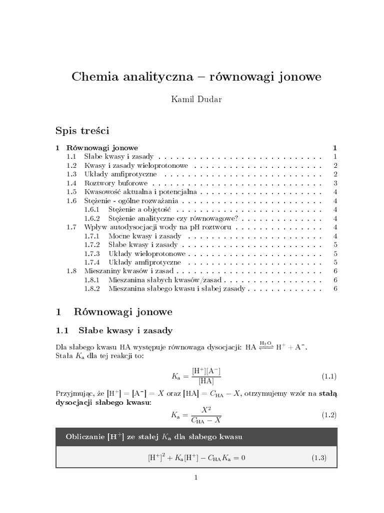 Karta Wzorów Chemia | PDF